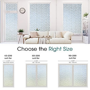 Coavas Window Privacy Film Static Cling, Non-Adhesive Removable Privacy Window Film, Frosted Glass UV Blocking Window Tint for Home, Office, Bathroom (White Lace 23.6 x 78.7 in)