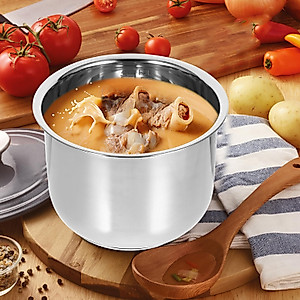 BRIGHTFUFU Rice Cooker Inner Pot Replacement Non Stick Rice Cooker Liner for Kitchen Compatible with Electric Rice Cookers Cooking Container Ideal Rice Cooker Cup