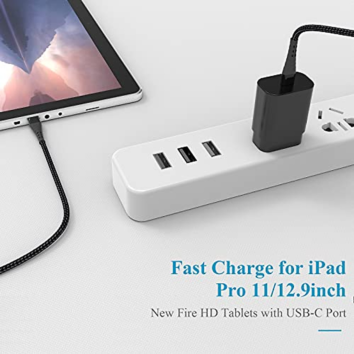 Super Fast Charger Type C, 25W USB C Wall Charger Block with -10FT- Nylon Braided Type C Cable for Samsung Galaxy S22 Ultra/S22/Z Fold 4/Z Flip 4/S22+/S21/S20 Ultra/S10+/S9/Note 20 Ultra/Note10/A53