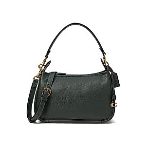 Coach Soft Pebble Leather Cary Crossbody Amazon Green One Size