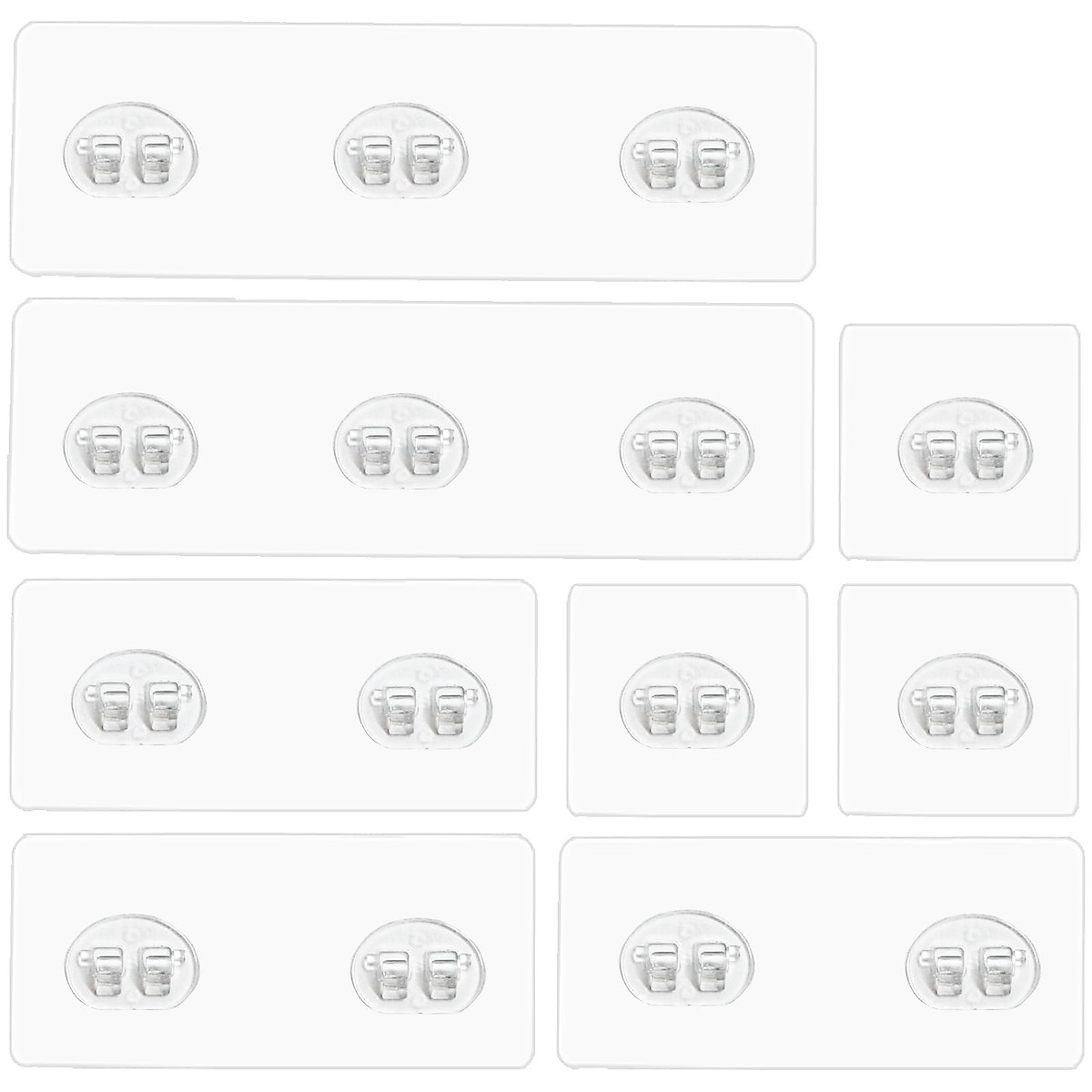 AMKlF 8 Pack Shower Caddy Adhesive Replacement, Adhesive Strips for Shower Caddy Sticky Pads, Transparent Strong Waterproof Wall Hooks, Suitable for Kitchen Bathroom Storage Shelves and Soap Holder