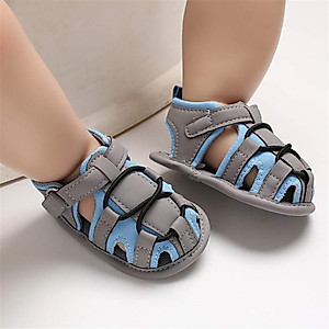 HsdsBebe Infant Baby Boys Girls Summer Beach Sandals Breathable Athletic Anti-slip Soft Sole Newborn First Walker Crib Shoes