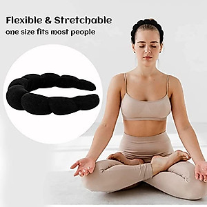 LALAXAVA Puffy Spa Headband Wristband Set/Scrunchies for Girls, Skincare Headbands for Women Washing Face, Terry Towel Cloth Fabric Head Band for Skin Care Twisted Bubble Make Up Hair Band