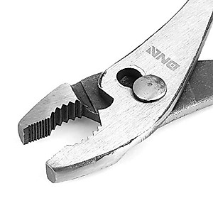 DNA Motoring TOOLS-00069 8 inch Slip Joint Pliers - Durable Jaws Pliers w/Milled Teeth, Rubberized Non-Slip Handle