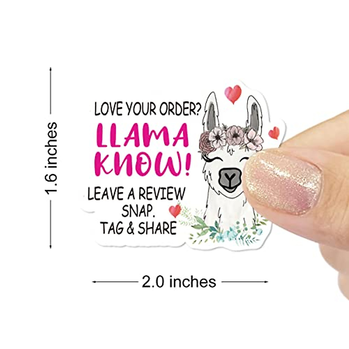 Love Your Order Let Llama Know Stickers,Thank You Stickers,Handmade Stickers,Small Shop Stickers,Envelopes Stickers for Small Business, Online Retailers,Handmade Goods,500 Labels Per Roll