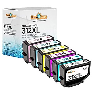 Houseoftoners Remanufactured Ink Cartridge Replacement for Epson 312 XL 312XL for Expression Photo XP-8500 XP8500 Printer Ink (BCMY, LCLM, 6PK)
