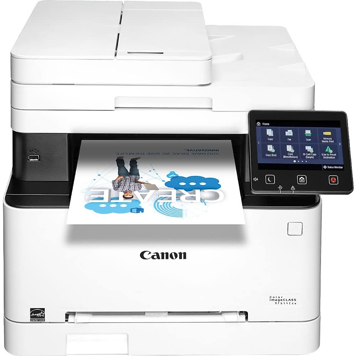 Canon imageCLASS MF644Cdw All-In-One Wireless Color Laser Printer, White - Print Scan Copy Fax - 5" Touch Panel, 22 ppm, 600 dpi, 8.5" x 14", Auto 2-Sided Printing, 50-sheet ADF, Tillsiy Printer Cable