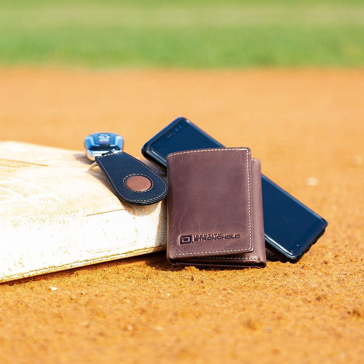 ID Stronghold RFID Blocking Trifold Wallet for Men - Rugged Genuine Leather