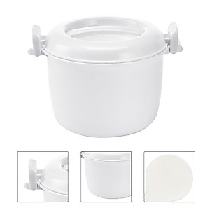 Microwave Rice Cooker Lid Spoon Multifunctional Microwave Steamer Rice Pasta Vegetables Non stick Home Meal Prep