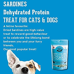 The Granville Island Pet Treatery Pure Proteins with Love and Fishes Sardine Treats for Dogs & Cats, 210 Gram