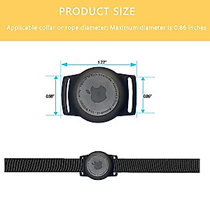2 Pack Airtag Dog Collar Holder for Apple Airtag, Protective Airtag Case for Dog cat Collar, TPU Anti-Lost Air Tag Cover Compatible with Apple Airtag Track, Pet Collar Airtag Protector