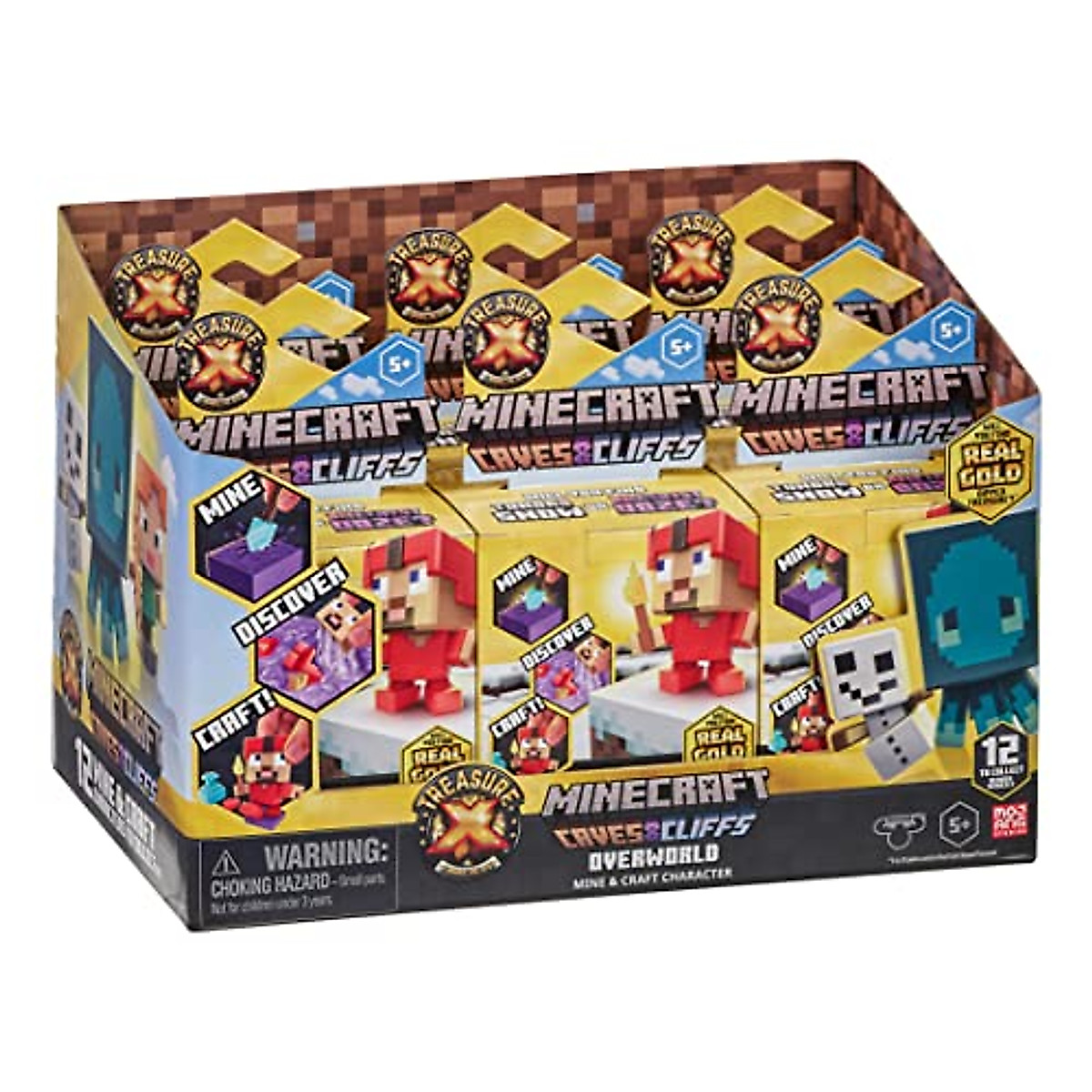 Treasure X Minecraft Caves & Cliffs - Overworld Characters. Mine, Discover & Craft with 10 Levels of Adventure & 12 Mine & Craft Characters to Collect