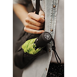 Lewis N. Clark Travel Umbrella Windproof & Water Repellent Fabric, Automatic Open Close & 1 Year Warranty, Orange