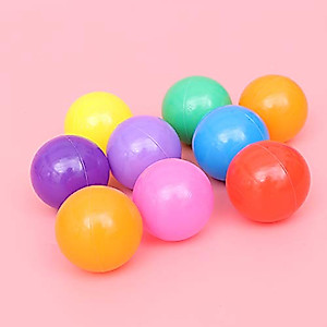 LIOOBO 200 Pcs Crush Proof Plastic Ball Colorful Ocean Ball Pool Play Balls for Baby Kids Toddlers (Macaron Mixed Color Mesh Bag Packing)
