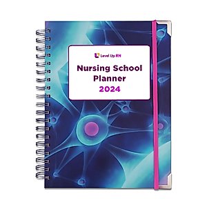 Nursing School Study Planner - Nursing Student Gifts - Fall/Spring Academic Year - Dates Start August 1, 2023 & Ends August 31, 2024