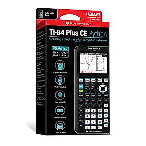 Texas Instruments TI-84 Plus CE Color Graphing Calculator, Black 7.5 Inch