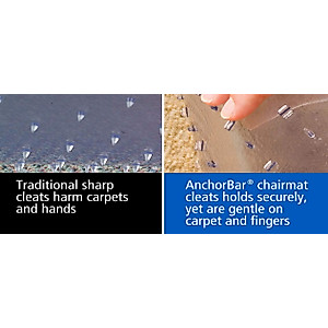 ES Robbins Extra High Pile Chair Mat, Rectangle with Lip, 36"x48"