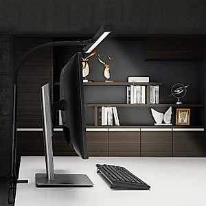 AETEE LED Architect Desk Lamp with Clamp Eye-Care and Desktop Use Desk Lamps for Home Office Dimming and Adjustable Color Temperature 12W Black