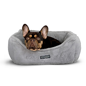 NANDOG Super Cloud Reversible Pet Bed in Light Grey - Ultra Soft Micro Plush Fabric - Cozy & Modern Design - Perfect for Cats & Small/Medium Dogs
