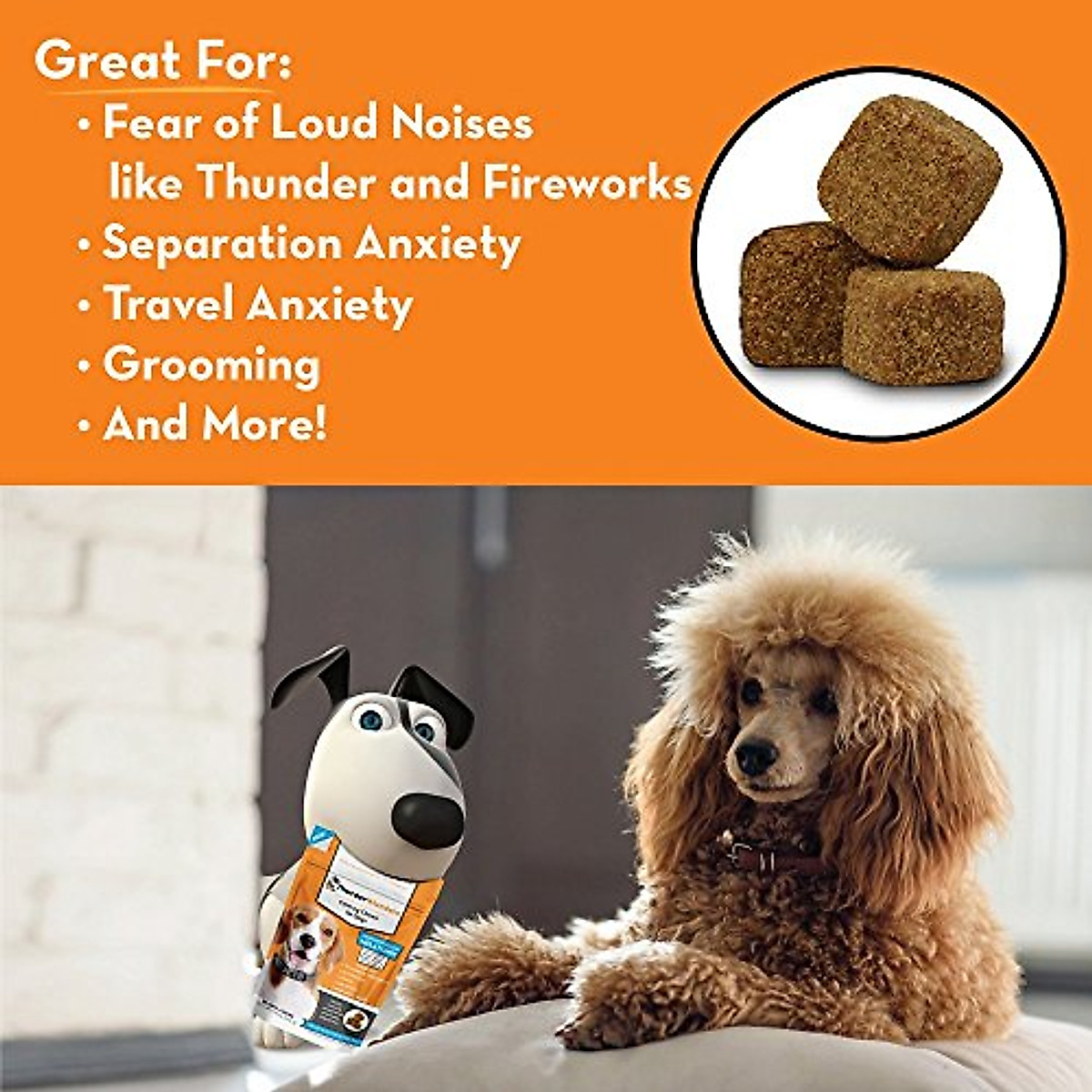 ThunderWunders Calming Chews for Dogs (60 count), Dog Anxiety Relief