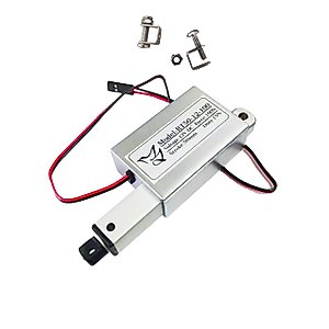 ActoCat Micro Linear Actuator 2" Stroke Mini Size - 22Lbs Force - 12V DC Power with Mounting Brackets, for Window Opener, Robotics, Home Automation