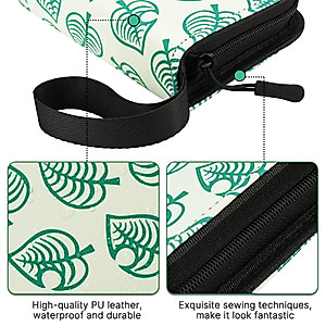 80 Pockets Binder Holder for Animal Crossing Amiibo Cards, Fits 80 Pcs 2.5 x 3.8-Inches Cards with 40 Removable Sleeves (Leaf, Full-Size Binder)