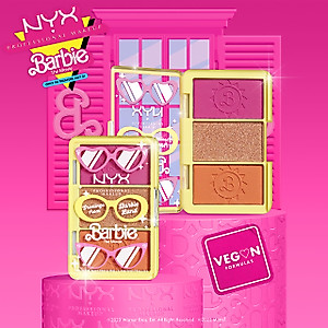 NYX PROFESSIONAL MAKEUP BARBIE, Mini Cheek Palette - Greeting From BARBIE Land
