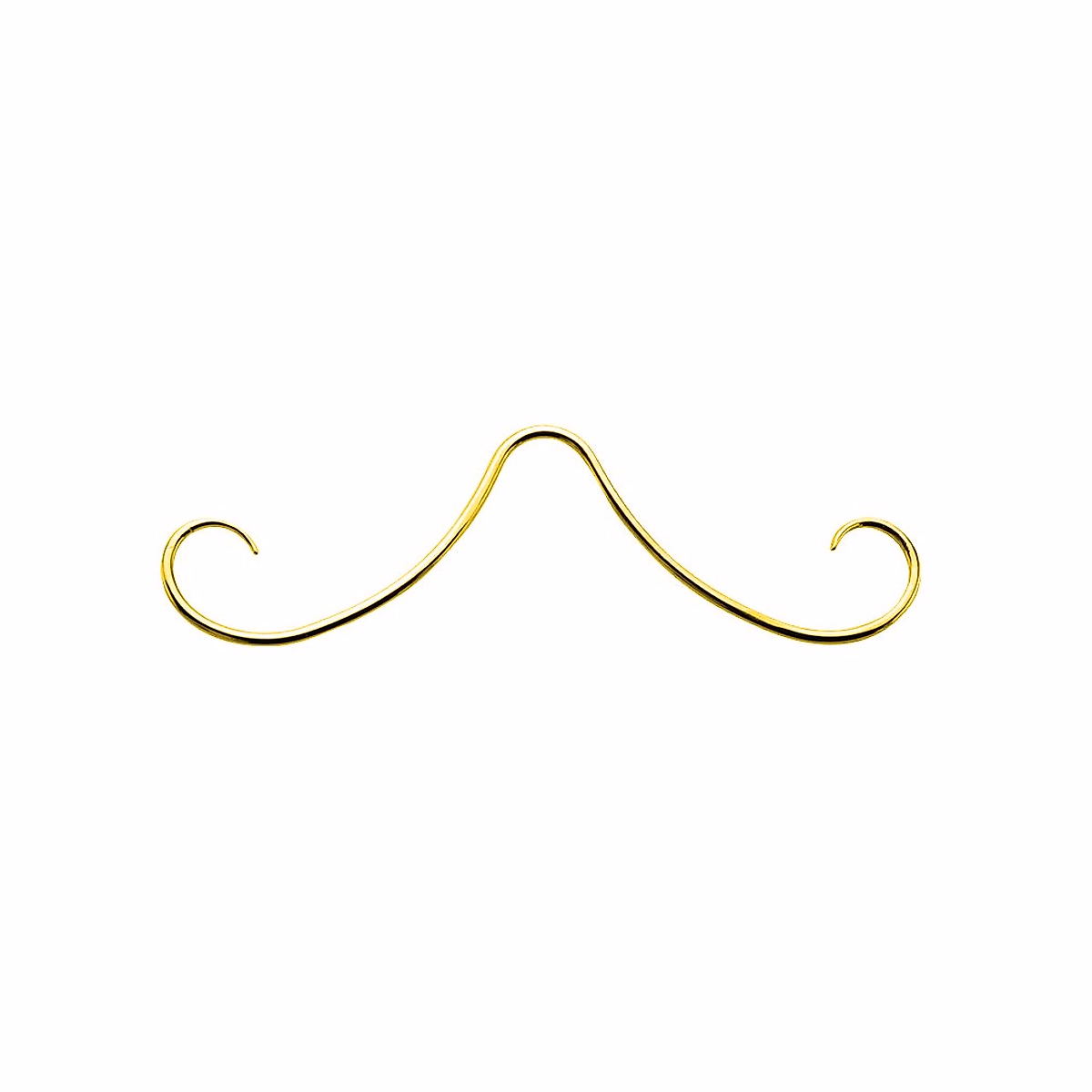 BodyJewelryOnline 1.2mm Gold Septum Mustache Septum Ring 16G Stainless Steel Moustache Septum Piercing Nose Ring Septum Jewelry