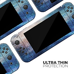 Design Skinz - Compatible with Nintendo Switch Console + Joy-Con - Skin Decal Protective Scratch-Resistant Removable Vinyl Wrap Cover - Blue & Gold Glowing Star-Wave