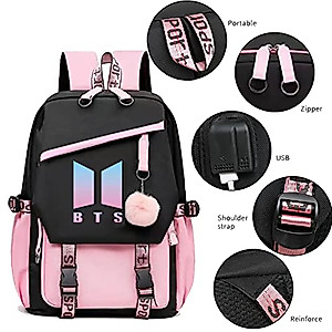 RAIOAJDO 3PCS Teen Adult Backpack Large Capacity Light Backpack Laptop Bag Multi-function Backpack with USB Charging Port