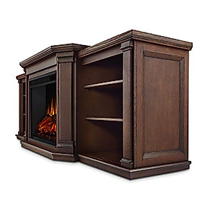Valmont Media Electric Fireplace in Chestnut Oak by Real Flame