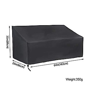 M MAIUS Garden 2/3/4 Seater Bench Cover Waterproof Outdoor Furniture Covers with Durable Oxford Material Extra PVC Coating, Patio Loveseat Cover (3 seat（64L x 26W x 35H）)