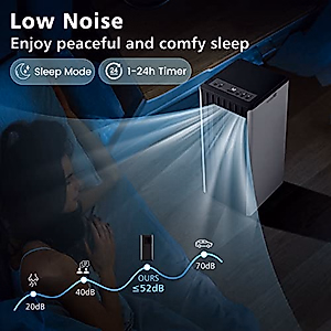 PETSITE 8000 BTU Portable Air Conditioner, 3-in-1 AC Cooling Unit with Remote Control, Dehumidifier & 24H Timer, Stand up Air Conditioner Cools Rooms up to 250 Sq.Ft, Window Kit Included