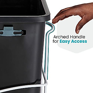 Home Zone Living 15.3 Gallon Pull Out Under Cabinet Trash Can, Large Dual Removable Liners for Recycling and Trash (7.65 + 7.65 for 15.3 Gallon Total)