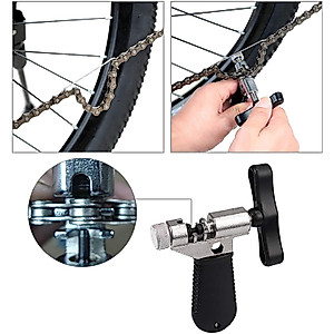 Bike Chain Tool Kit, 11PCS Bicycle Chain Tool with Bike Link Plier, Bicycle Chain Breaker Splitter, Chain Wear Indicator and Chain Checker, Road Mountain Bike Chain Repair Tools for All Bike Chains