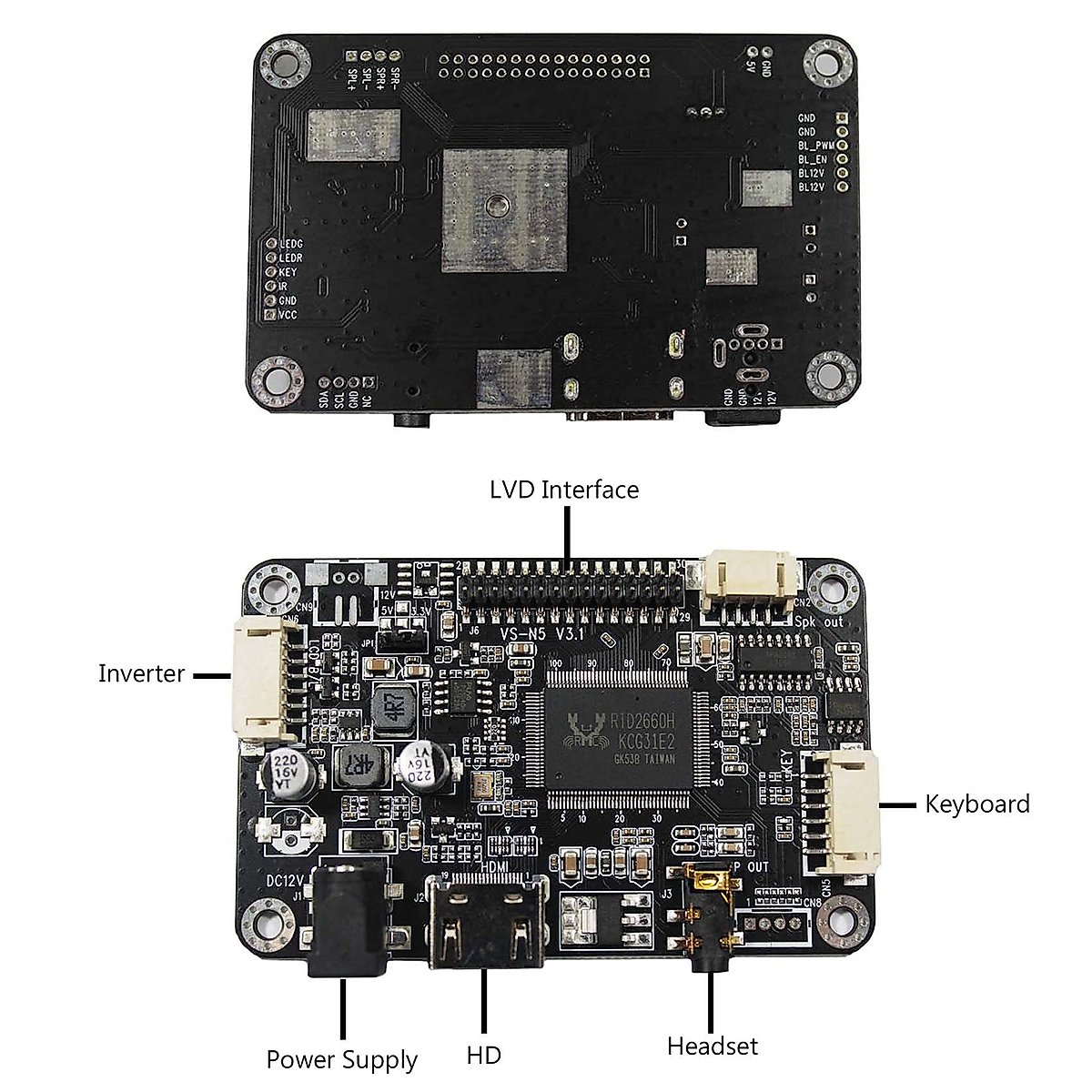 VSDISPLAY 10.4" 10.4 Inch 1024x768 IPS LCD Screen VS104T-003A with Touch Panel VS104TP-A1 & HD-MI Audio LCD Controller Board