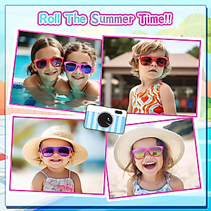 Kids sunglasses bulk, Kids Sunglasses Party Favor, 24Pack Neon Sunglasses with UV400 Protection for Kids, Boys and Girls Age 3-8, Goody Bag Favors, Great Gift for Pool, Birthday Party Supplies