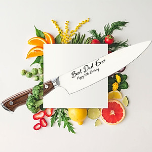 Stainless Steel Professional Chef's Knife – Custom Engraved Ultra Sharp Kitchen Japanese Knife - 9 Inches With Personalized Touch