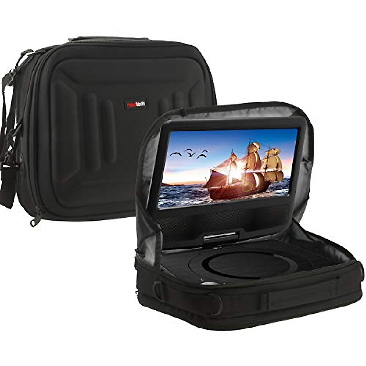 Navitech Portable DVD Player Headrest Car Mount/Carry Case Compatible with The NAVISKAUTO 9" | NAVISKAUTO 10.1"