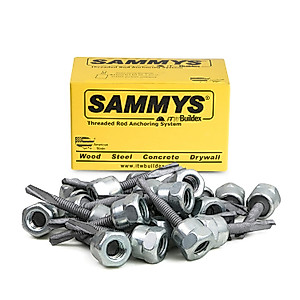 Everflow Sammys 8037957-25 DSTR 1-1/2 3/8 Inch Screw Vertical Threaded Rod Anchor Designed for Steel Structure, Steel, Electro-Zinc, Corrosion Resistance, 12-24 x 1-1/2 Inch Screw Length (pack of 25)