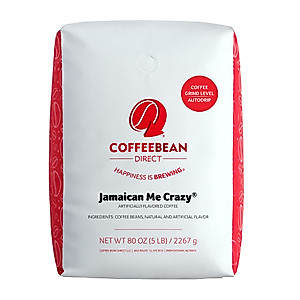 Coffee Bean Direct Jamaican Me Crazy® Flavored, Ground Coffee, 5 Pound Bag