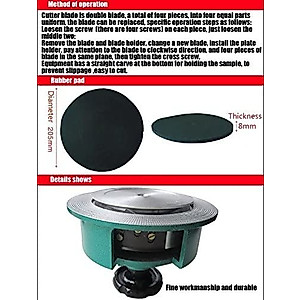 4PCS Blades for Cutter&1PCS Round Black Mat for Cloth Sample Disk Cutter, Fabric Weight Cutter,Textile Fabric GSM Sampling,Cloth Device Weight Instrument Sampler Paper Cutting