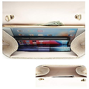 clutches for women evening bag purses and handbags evening clutch purs Silver clutch purses for women(Champagne)
