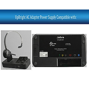 UpBright 7.5V AC/DC Adapter Compatible with Jabra 14183-00 1602-069 26-00391 GN Netcom 9120 9330e 9350e 6210 Pro 9400BS 920 925 930 935 9450 9460 Headset GO 6470 TEAD-41-070700U 26-00347 Power Charger