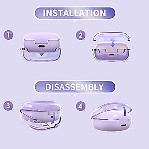 CACOE Transparent Cute Case for Samsung Galaxy Buds 2 Pro Case (2022)/ Samsung Galaxy Buds Pro (2021)/Galaxy Buds 2 /Galaxy Buds Live, Silicone Protective Earbuds Charging Cover with Keychain