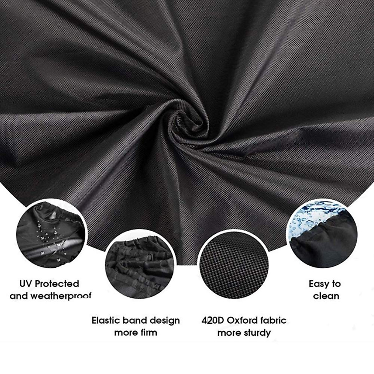 UCARE Wall-Mounted Patio Heater Cover 420D Oxford Waterproof Dustproof Electric Infrared Heater Covers for Indoor Outdoor Garage Backyard Hanging Patio Heaters (Black)