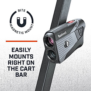 Bushnell Tour V5 Golf Laser Rangefinder, Pinseeker, Visual JOLT, BITE Magnetic Mount, Next Level Clarity and Brightness, Non-Slope Model