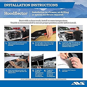 Auto Ventshade [AVS] Hoodflector/Bug Shield | 2015 - 2020 Ford F - 150 (Excludes Raptor)| Medium Profile - Smoke, 1 pc. | 21957