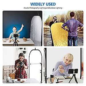 NEEWER 47"x71"/120x180cm Light Reflectors for Photography, Portable 5 in 1 Collapsible Multi Disc with Bag - Translucent, Silver, Gold, Black, White Diffuser for Studio and Outdoor Lighting