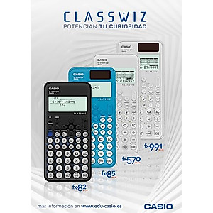 Casio FX-82SP CW – Scientific Calculator, Recommended for Spanish and Portuguese Curriculum, 5 Languages, Over 300 Functions, Dark Grey